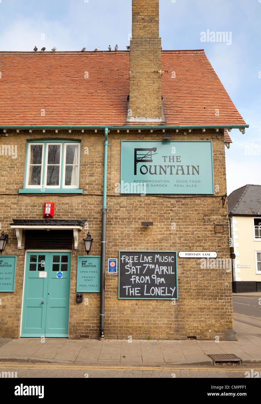 The Fountain Pub, Soham with Live music sign, Soham Cambridgeshire UK ...