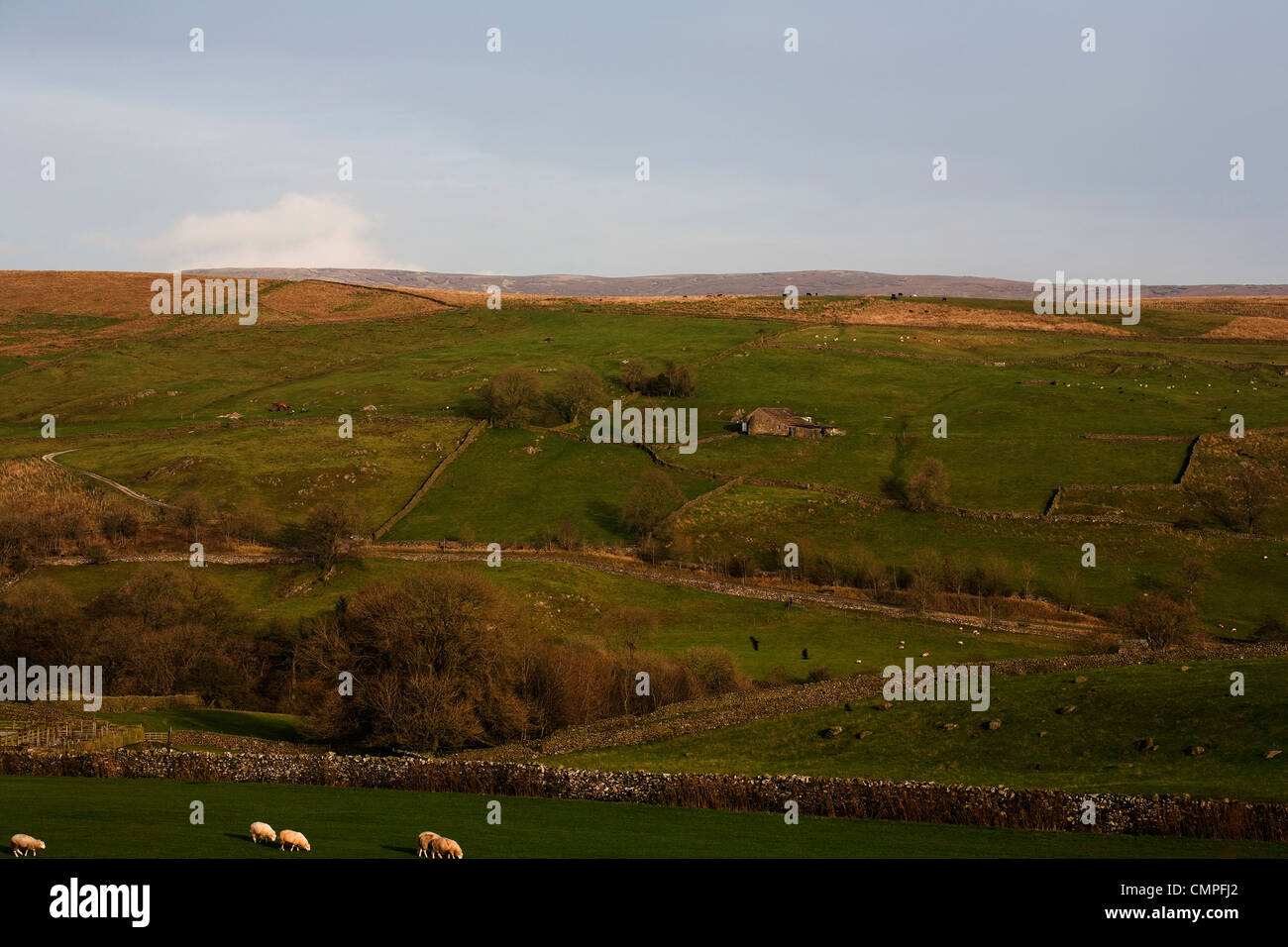 The Ribble Valley near Stainforth near Settle Yorkshire Dales England ...
