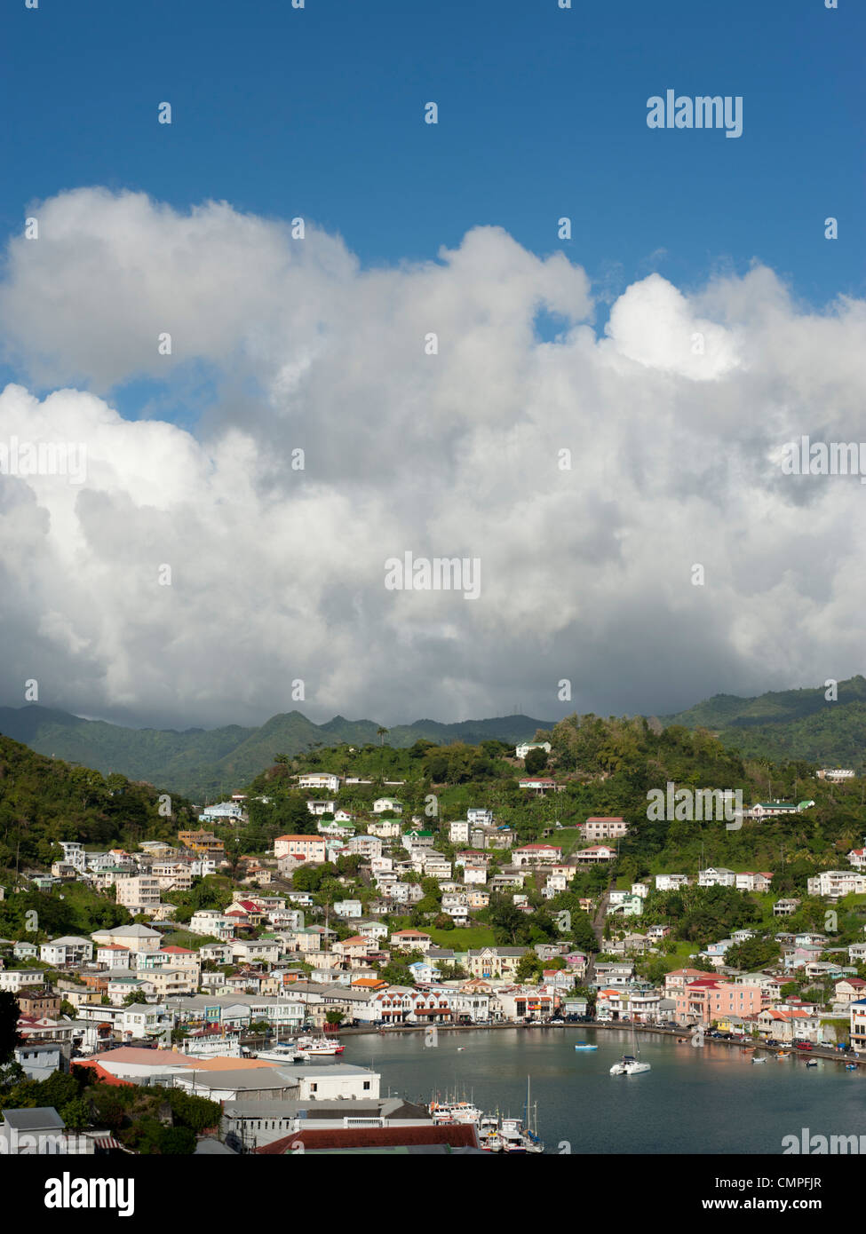 A view over the harbour in St. George’s, Grenada Stock Photo - Alamy