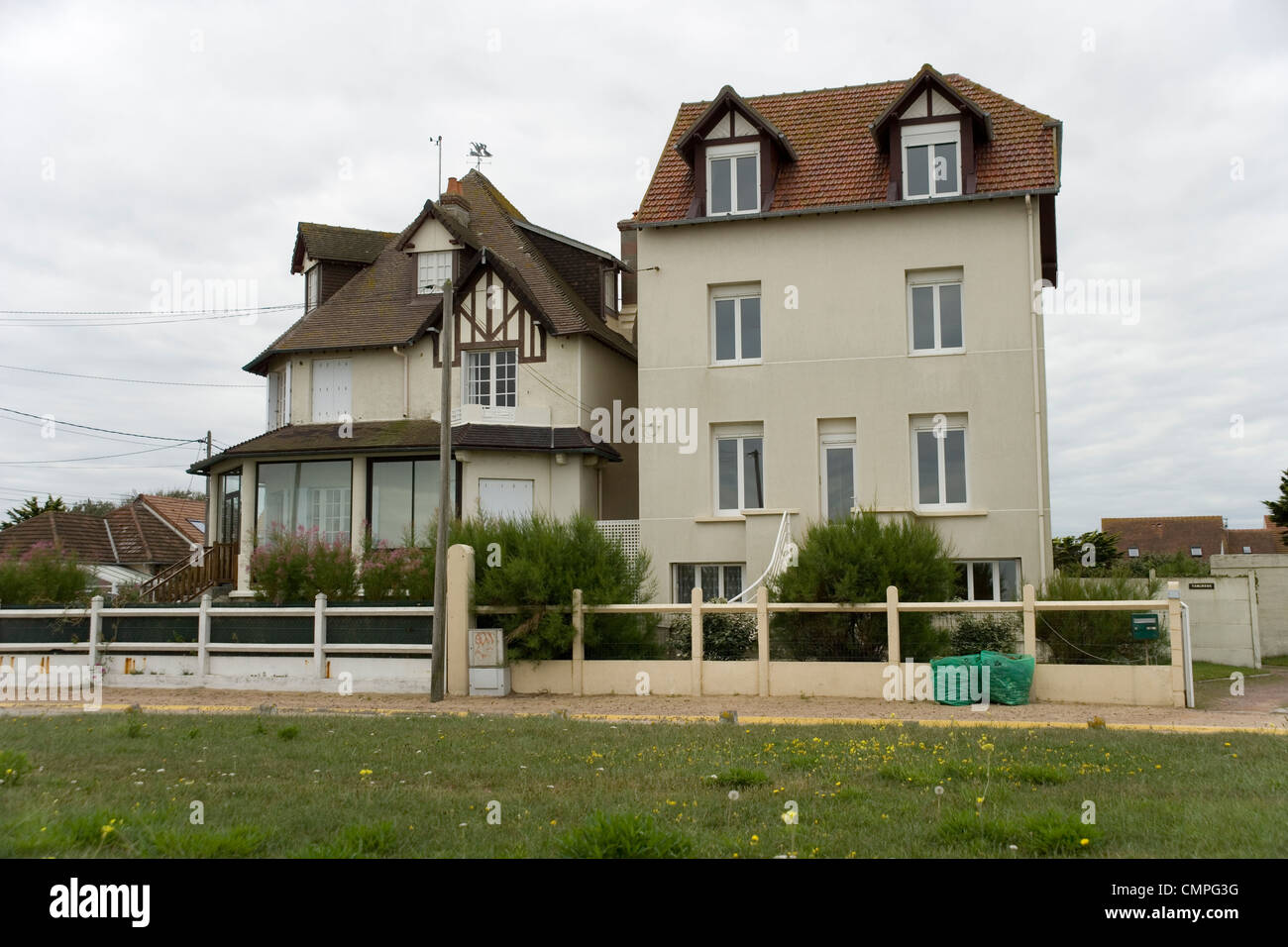 Iconic house on D Day on Sword Beach, Normandy Stock Photo - Alamy