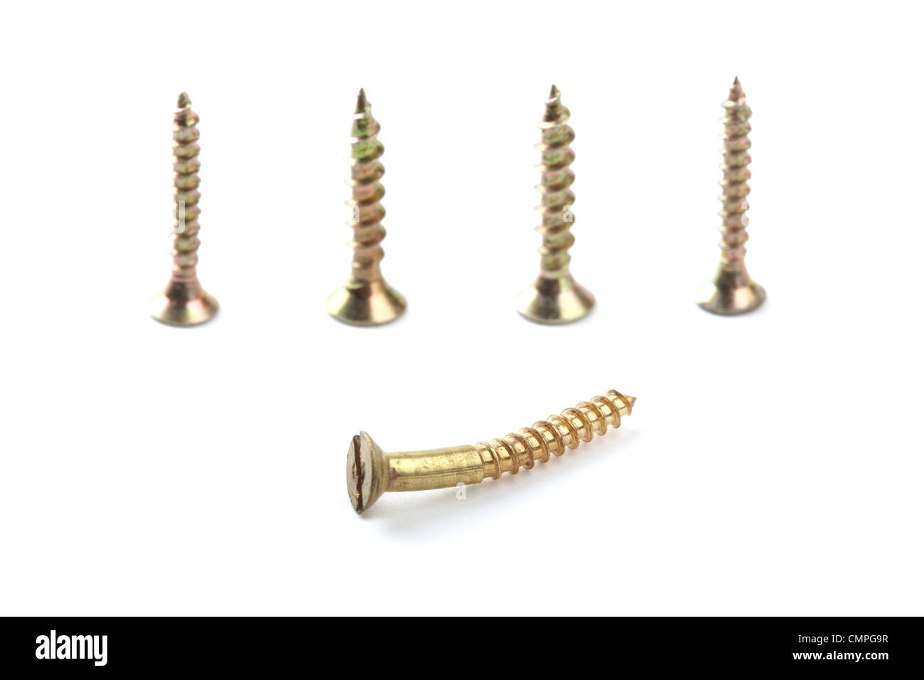 Golden screws hi-res stock photography and images - Alamy