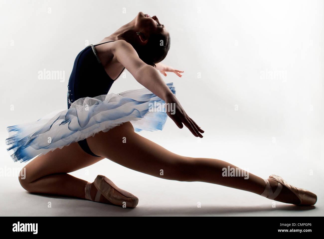 Ballet dancer in blue tutu Stock Photo - Alamy