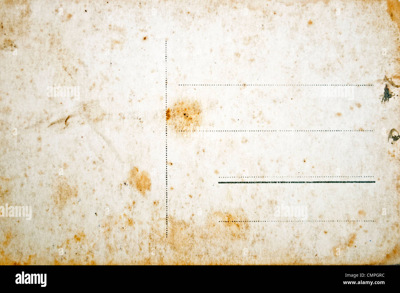 Reverse side of postcard hi-res stock photography and images - Alamy