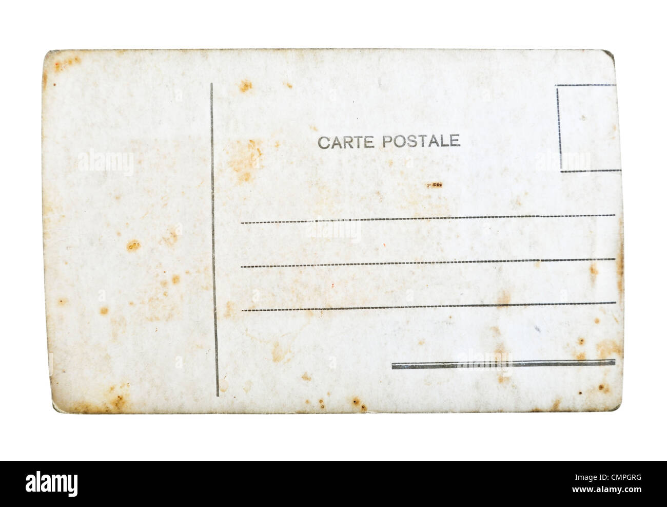 Old empty post card Stock Photo - Alamy