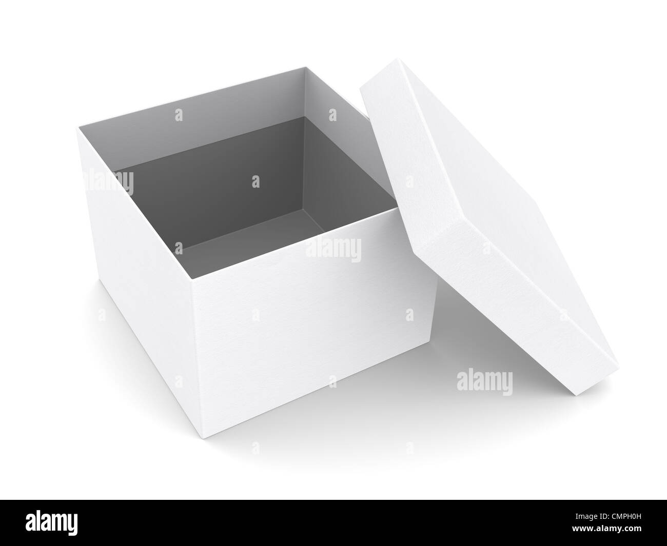 Open white box. Paper texture. white Stock Photo - Alamy