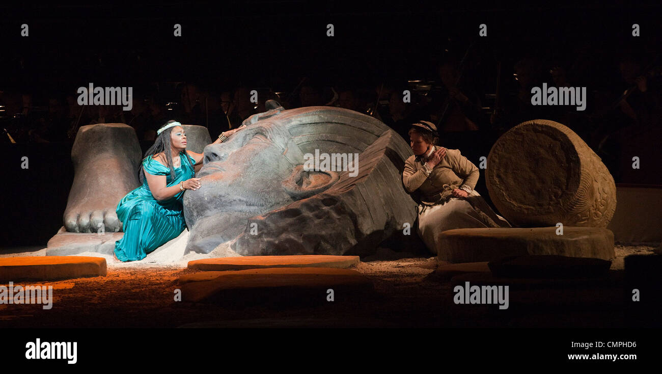 Performance of Giuseppe Verdi's opera Aida at the Royal Albert Hall ...