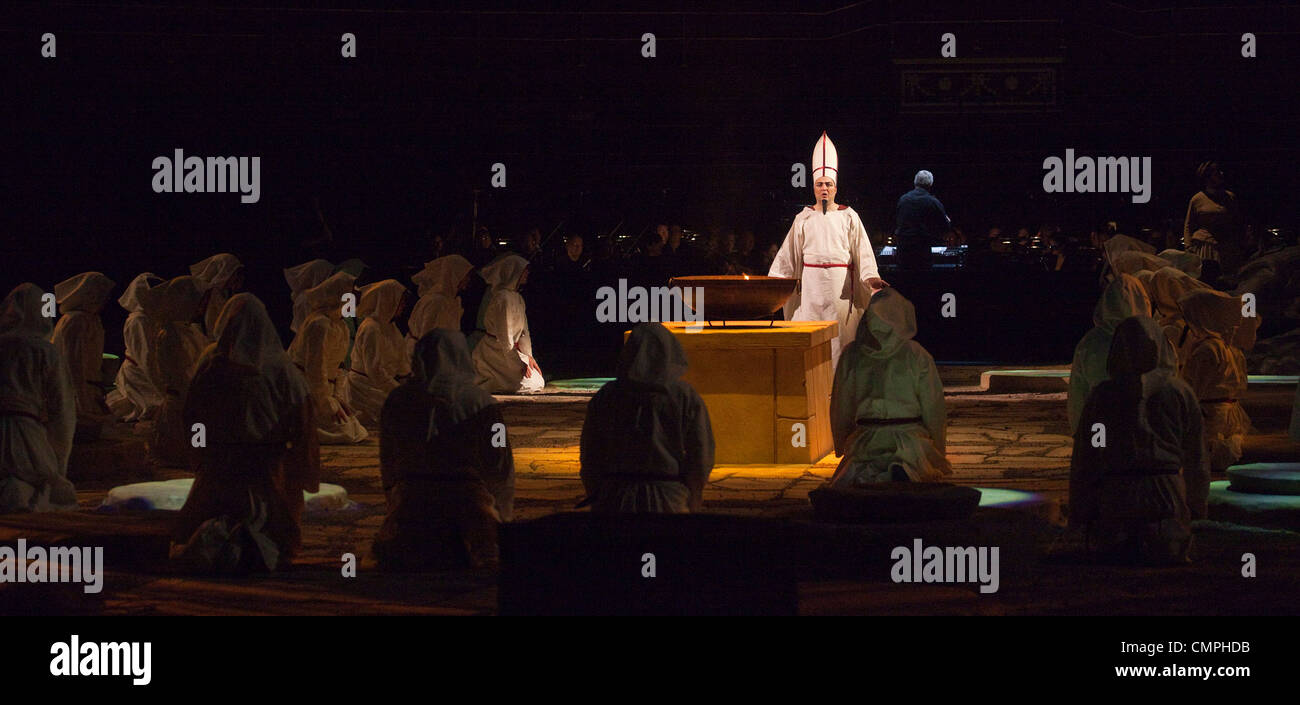 Performance of Giuseppe Verdi's opera Aida at the Royal Albert Hall ...