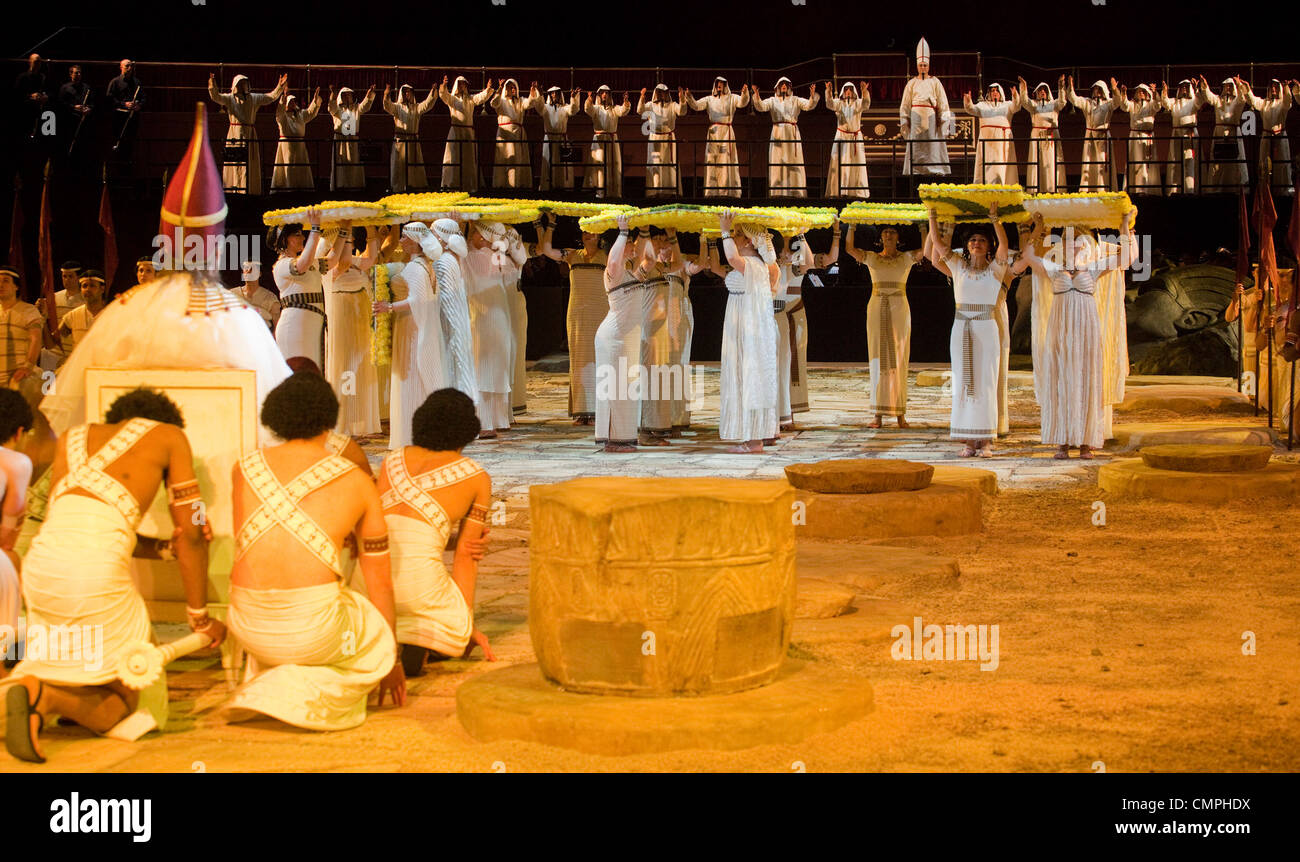 Performance of Giuseppe Verdi's opera Aida at the Royal Albert Hall ...