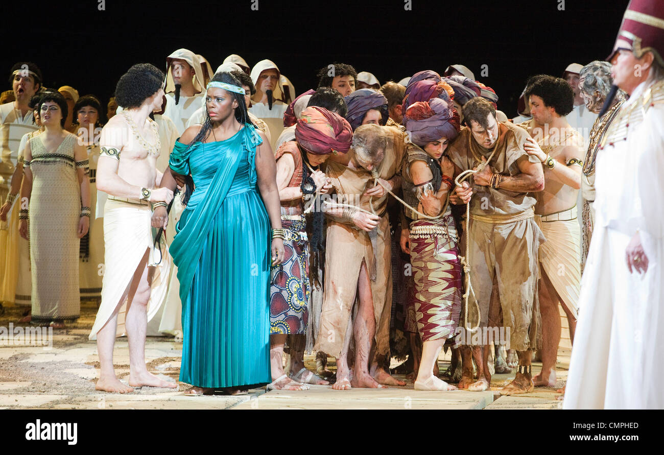 Performance of Giuseppe Verdi's opera Aida at the Royal Albert Hall ...