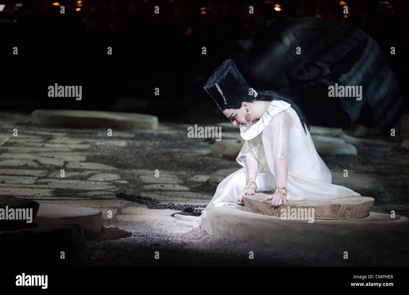 Performance of Giuseppe Verdi's opera Aida at the Royal Albert Hall ...