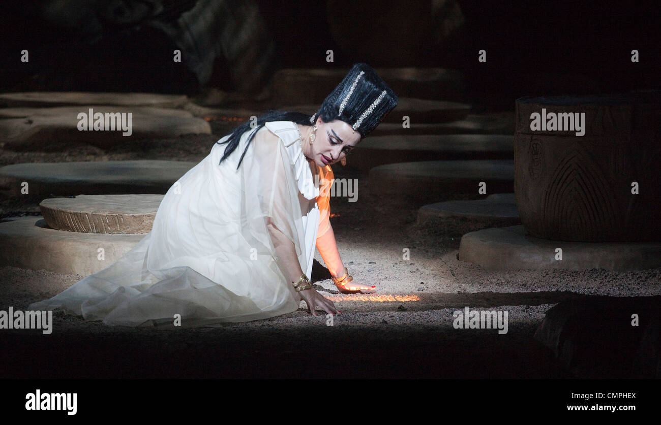 Performance of Giuseppe Verdi's opera Aida at the Royal Albert Hall ...