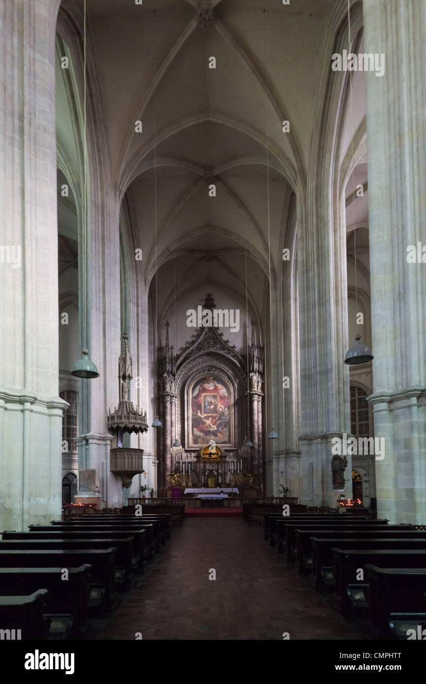 The inner part of Vienna's Minoritenkirche on an afternoon Stock Photo ...