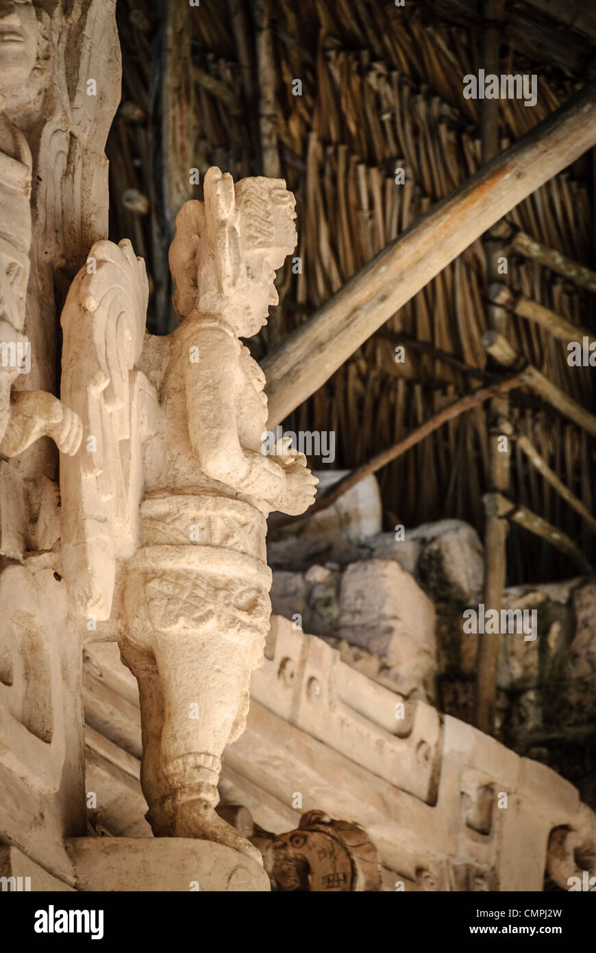 Winged mayan warrior carvings acropolis hi-res stock photography and ...