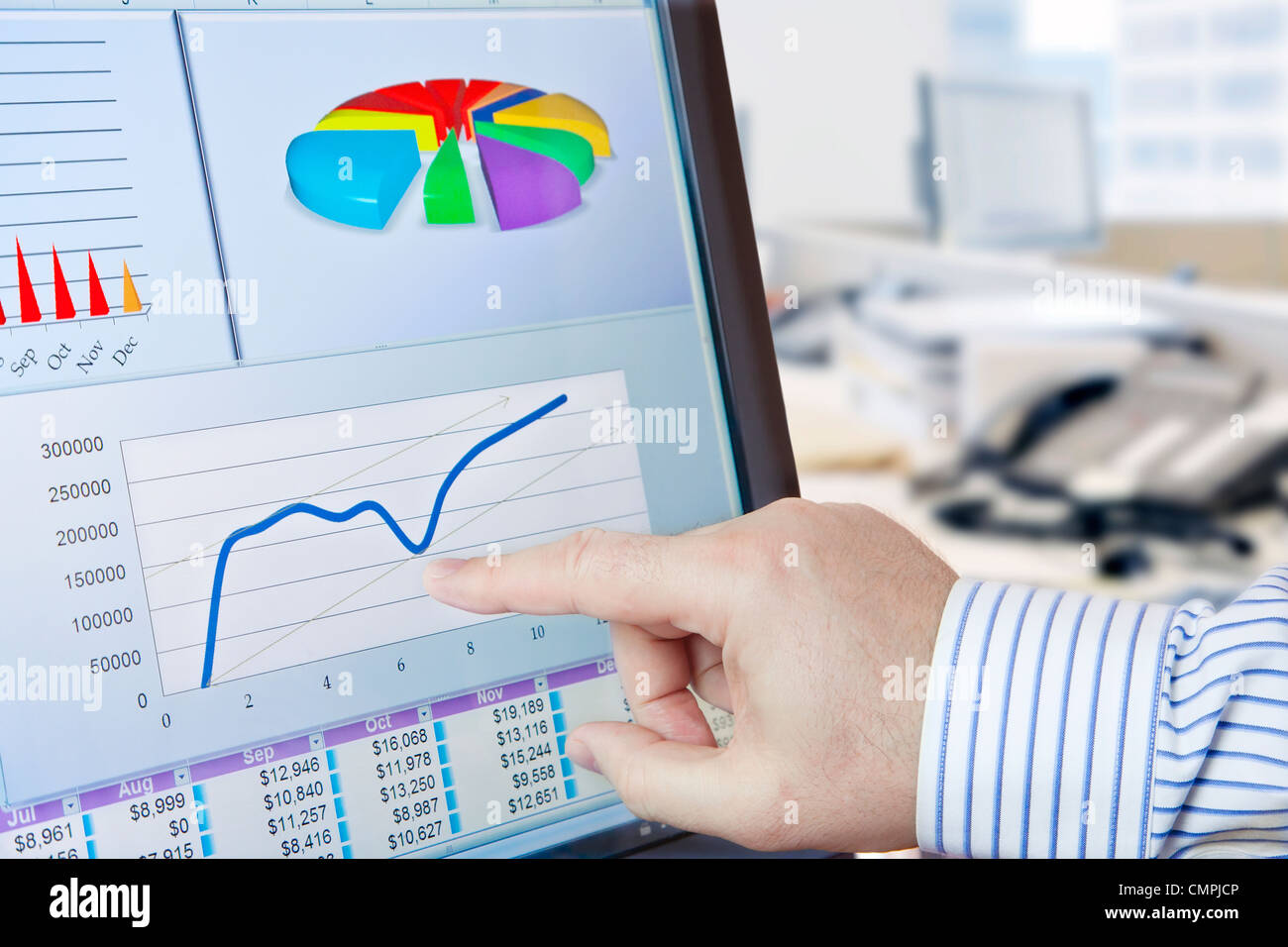 Analyzing data on computer Stock Photo - Alamy Analyzing data on computer Stock Photo - Alamy