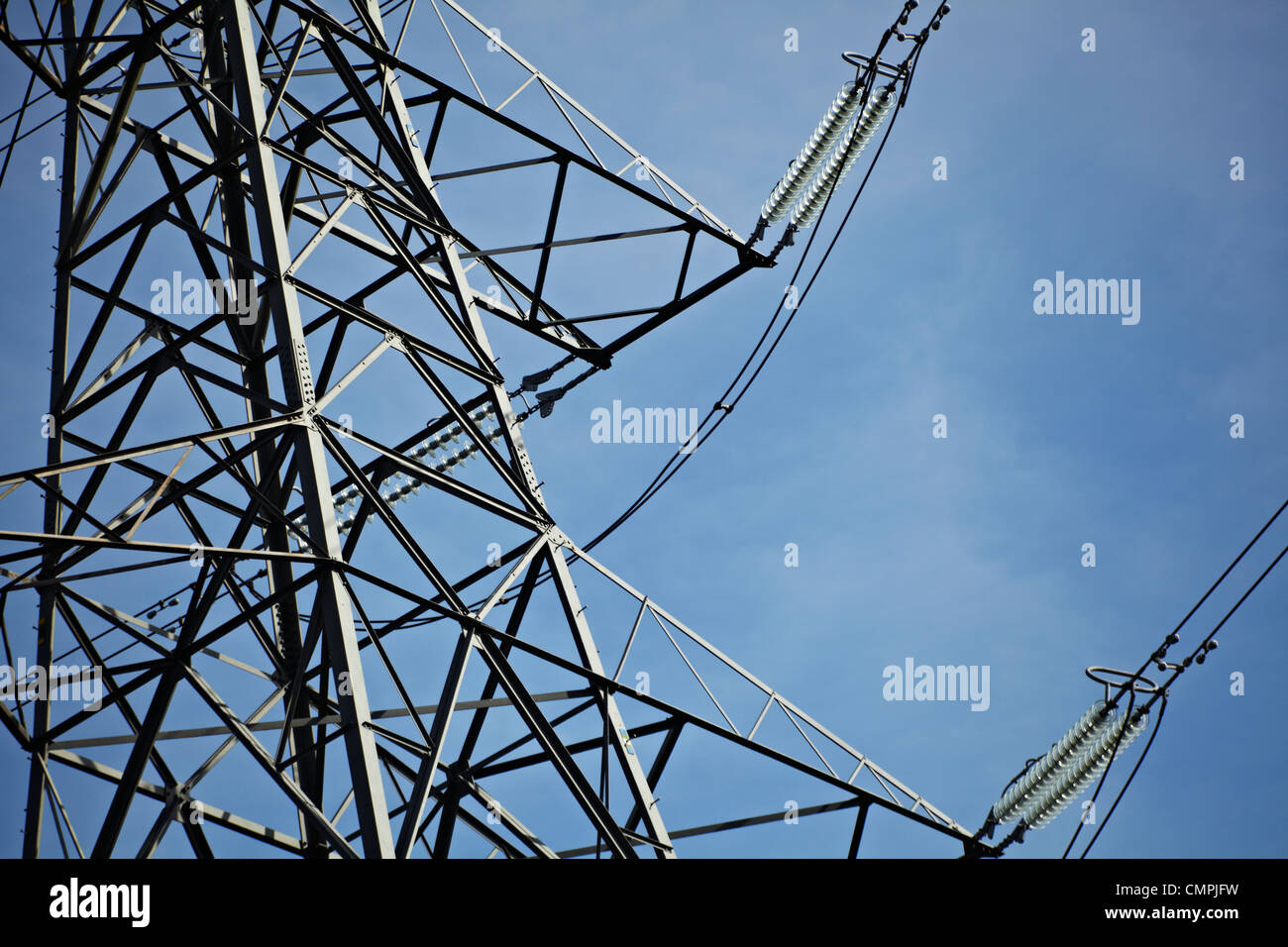 Close up detail of an electricity pylon Stock Photo - Alamy