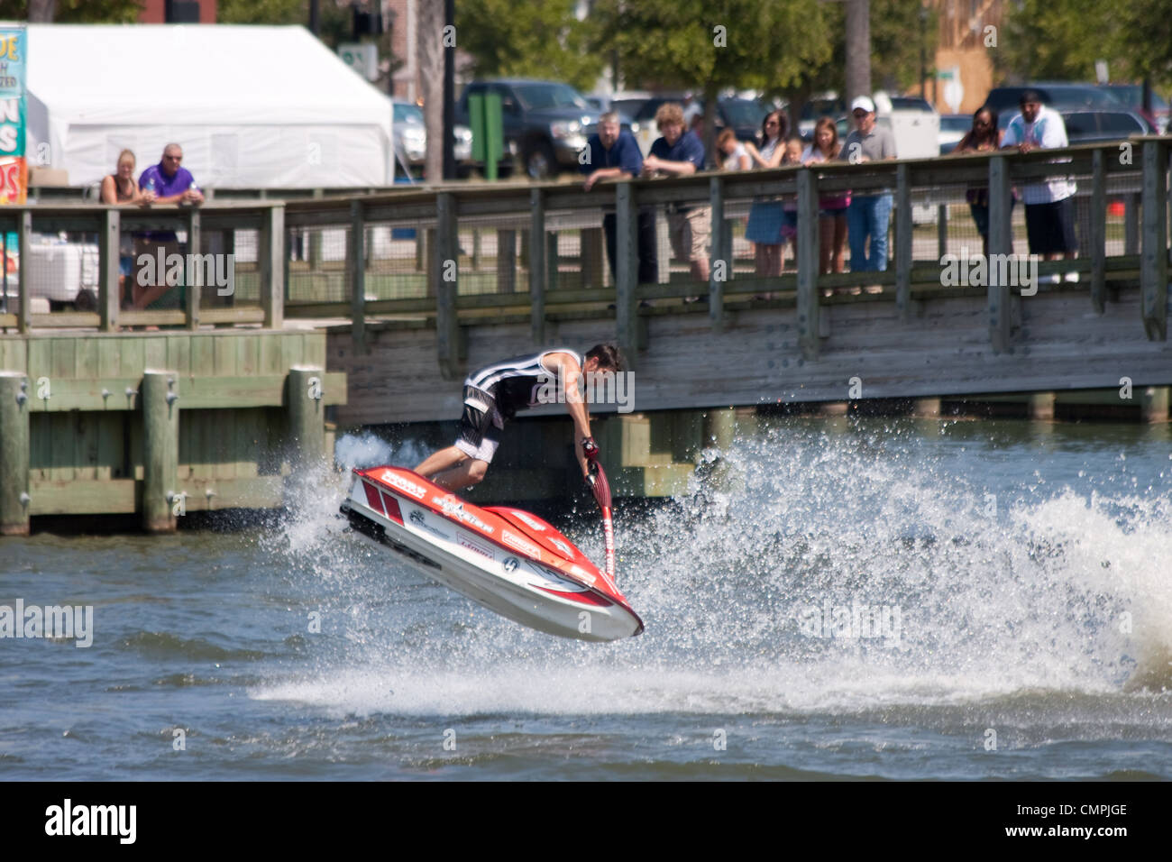 Jet ski stunt demonstration at Market Commons in Myrtle Beach South ...