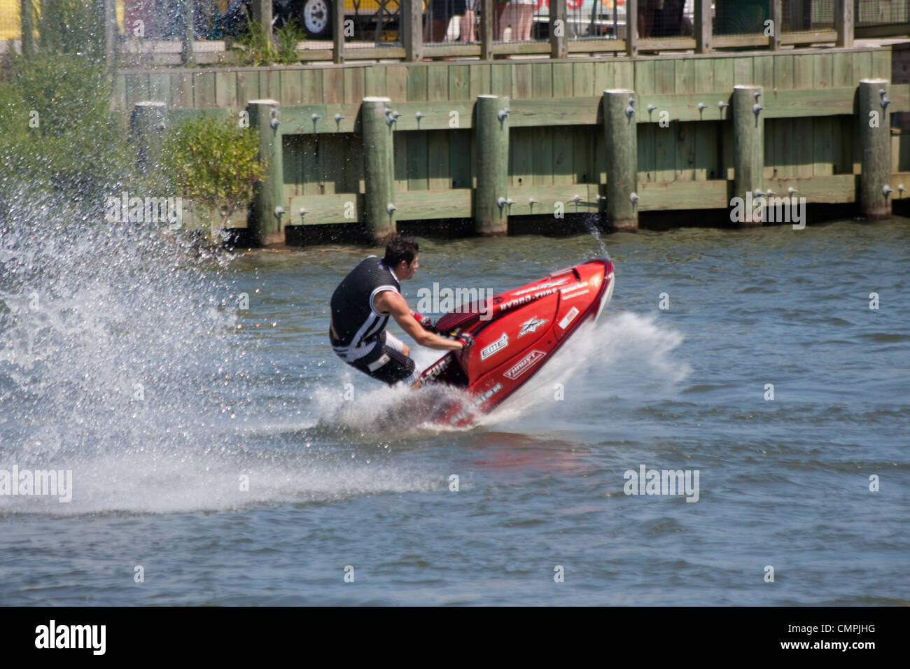 Jet ski stunt demonstration at Market Commons in Myrtle Beach South ...