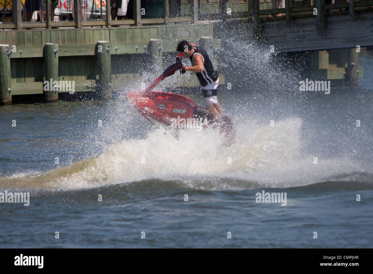 Jet ski stunt demonstration at Market Commons in Myrtle Beach South ...