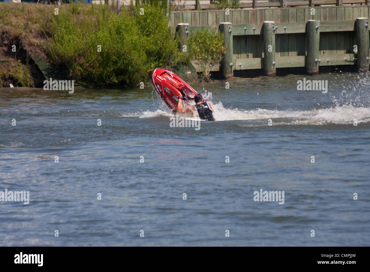 Jet ski stunt demonstration at Market Commons in Myrtle Beach South ...