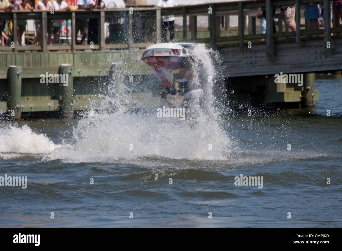 Jet ski stunt demonstration at Market Commons in Myrtle Beach South ...