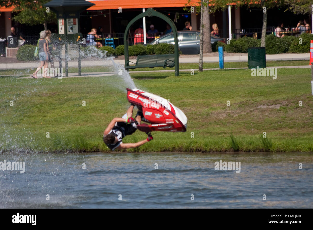 Jet ski stunt demonstration at Market Commons in Myrtle Beach South ...