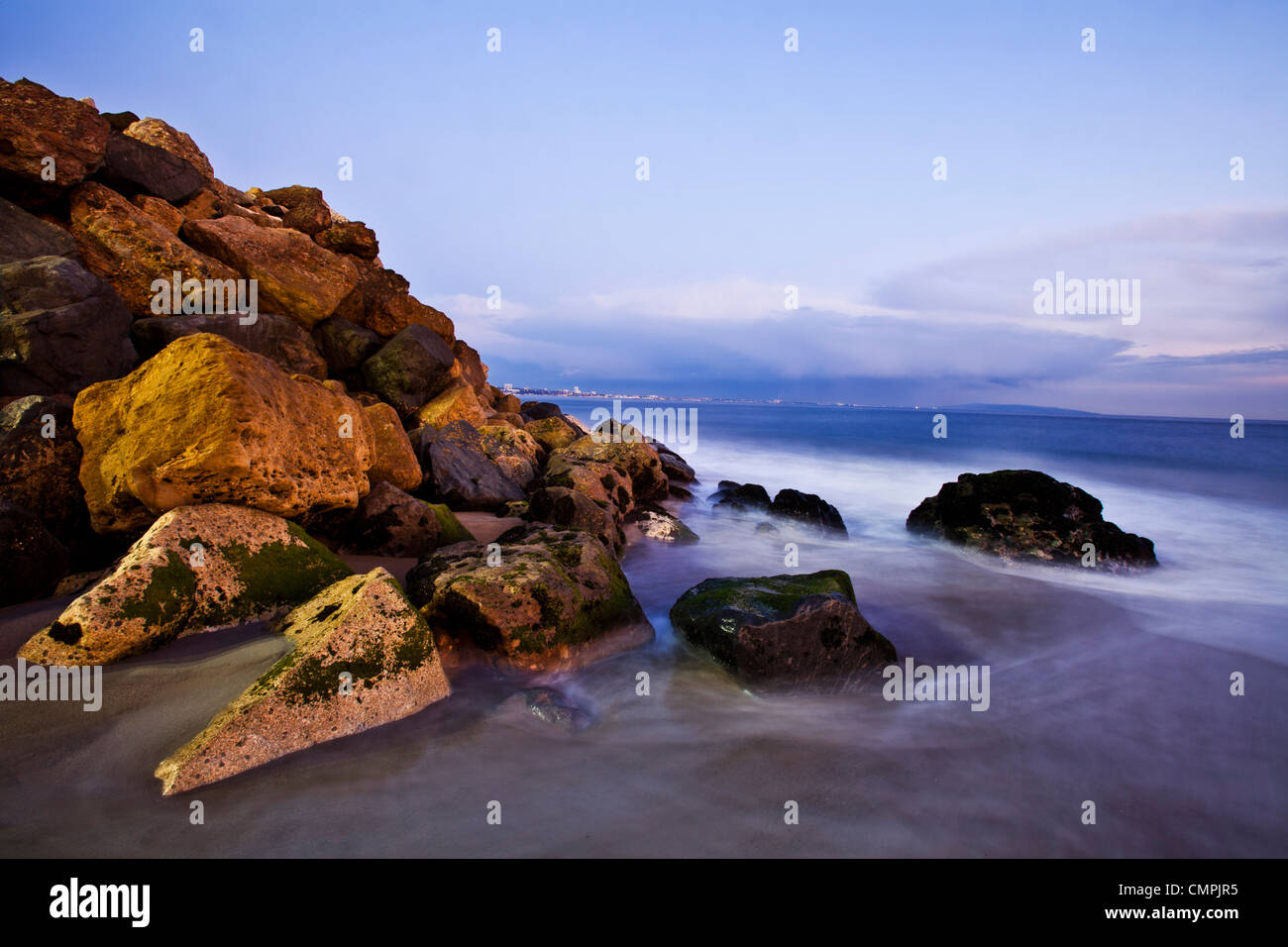 Sunset, Beach, Malibu, California, United Staes of America Stock Photo ...