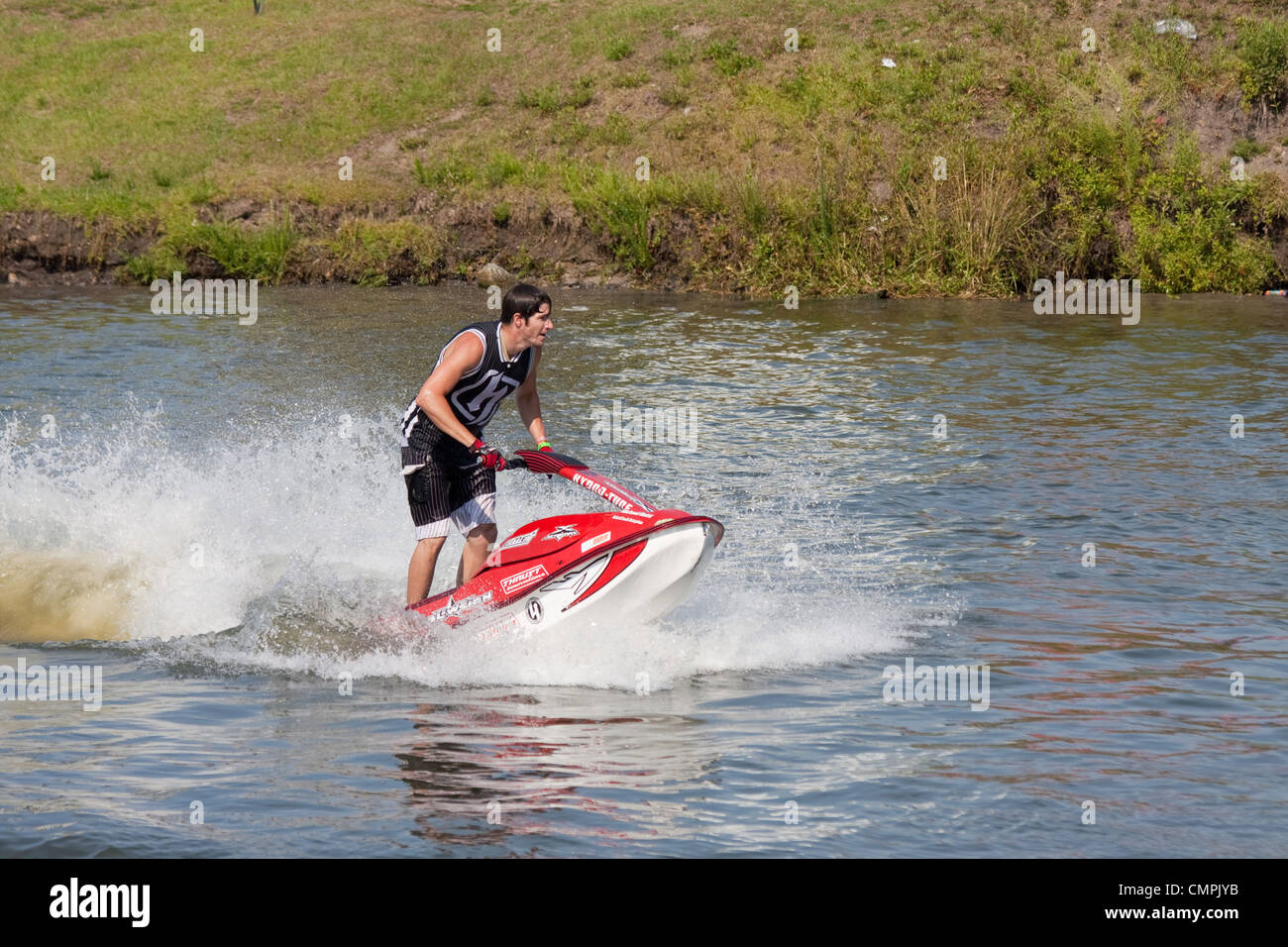 Jet ski stunt demonstration at Market Commons in Myrtle Beach South ...