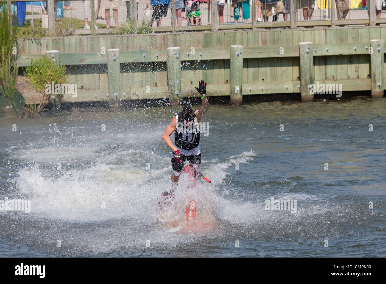 Jet ski stunt demonstration at Market Commons in Myrtle Beach South ...