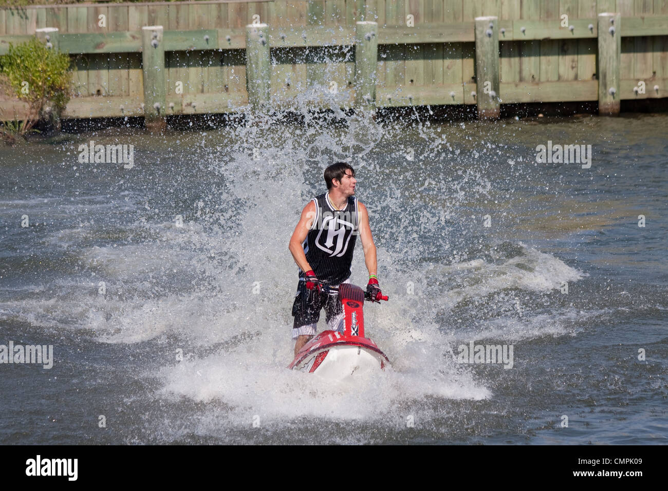 Jet ski stunt demonstration at Market Commons in Myrtle Beach South ...