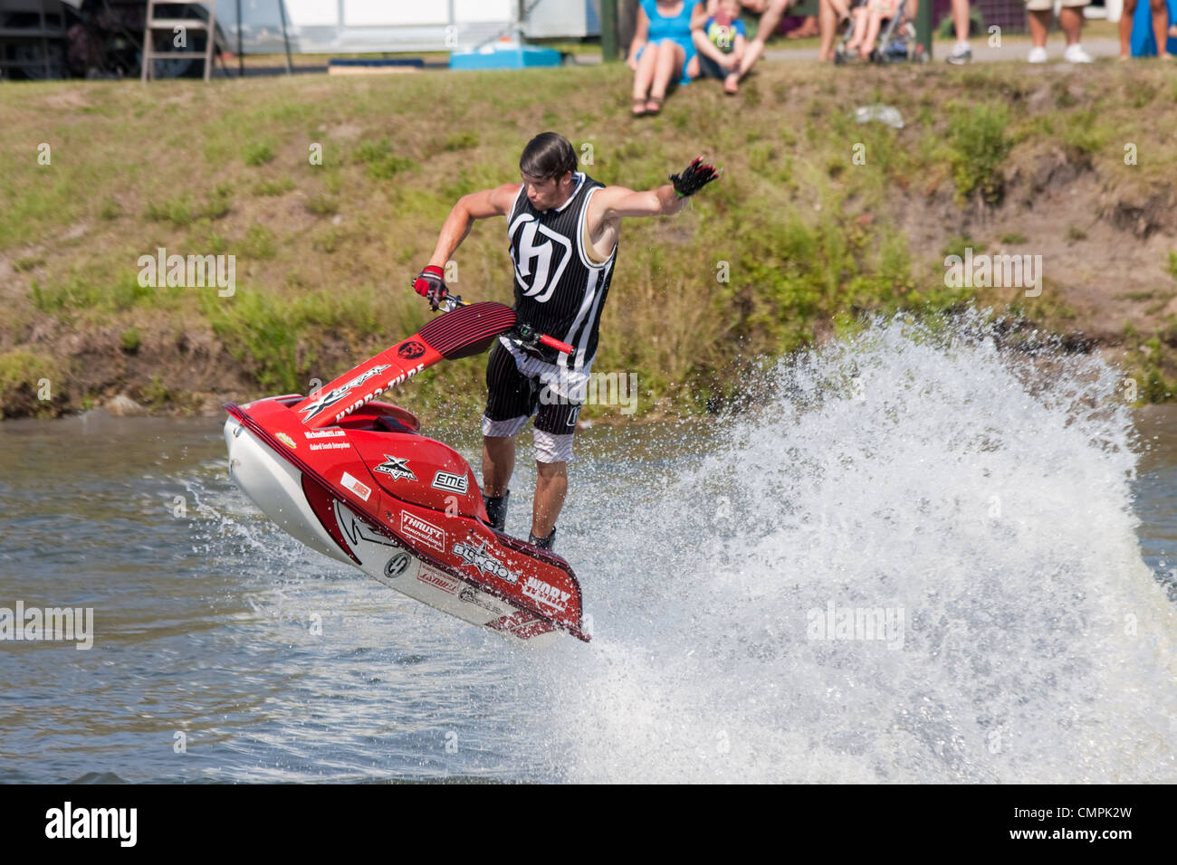 Jet ski stunt demonstration at Market Commons in Myrtle Beach South ...