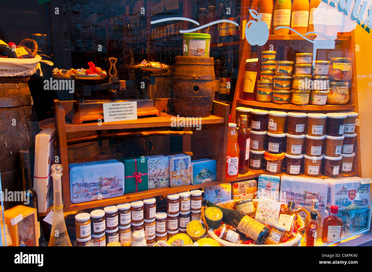 food,shop window display,Honfleur, Normandy, France, Europe Stock Photo ...