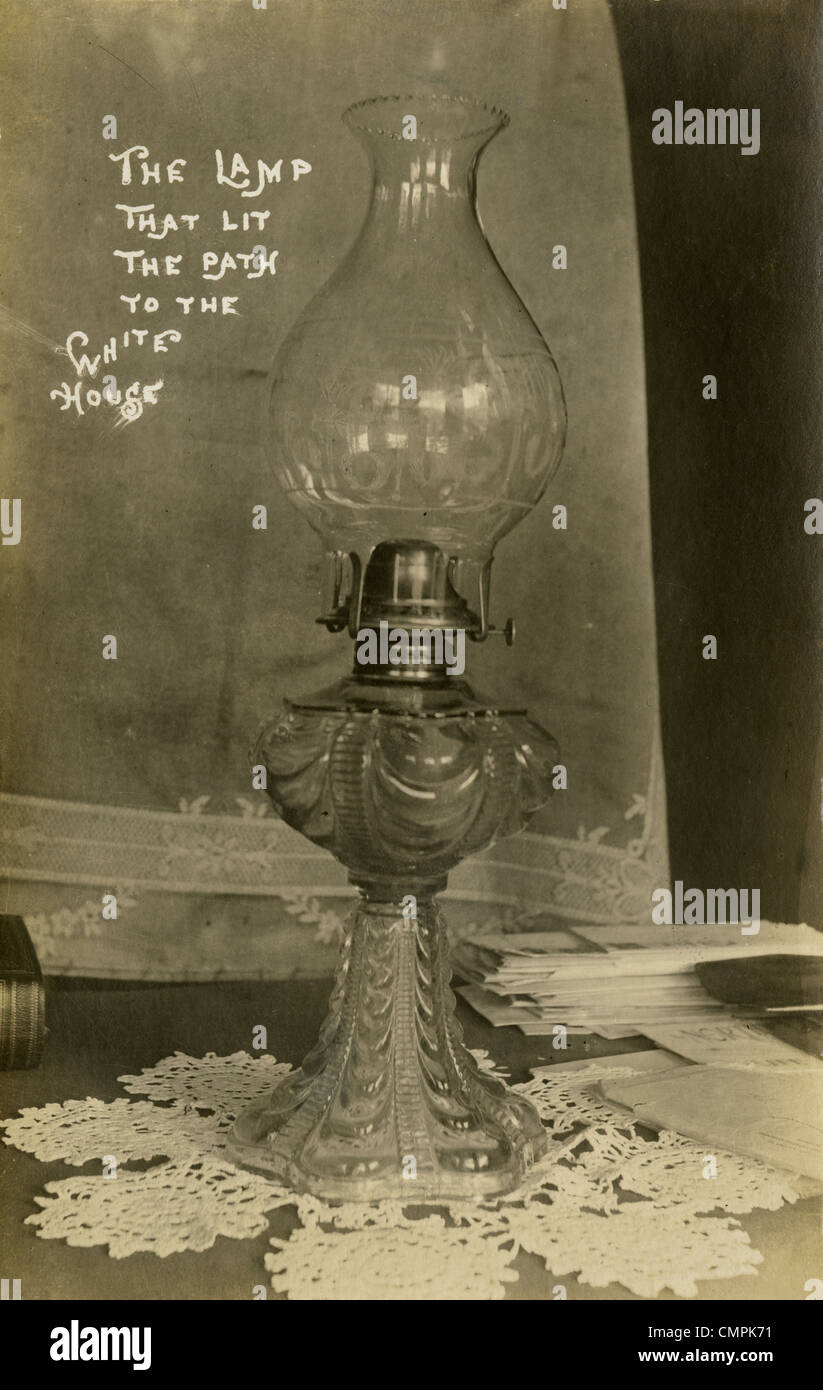 The oil lamp that lit the path to the White House, Washington DC Stock ...