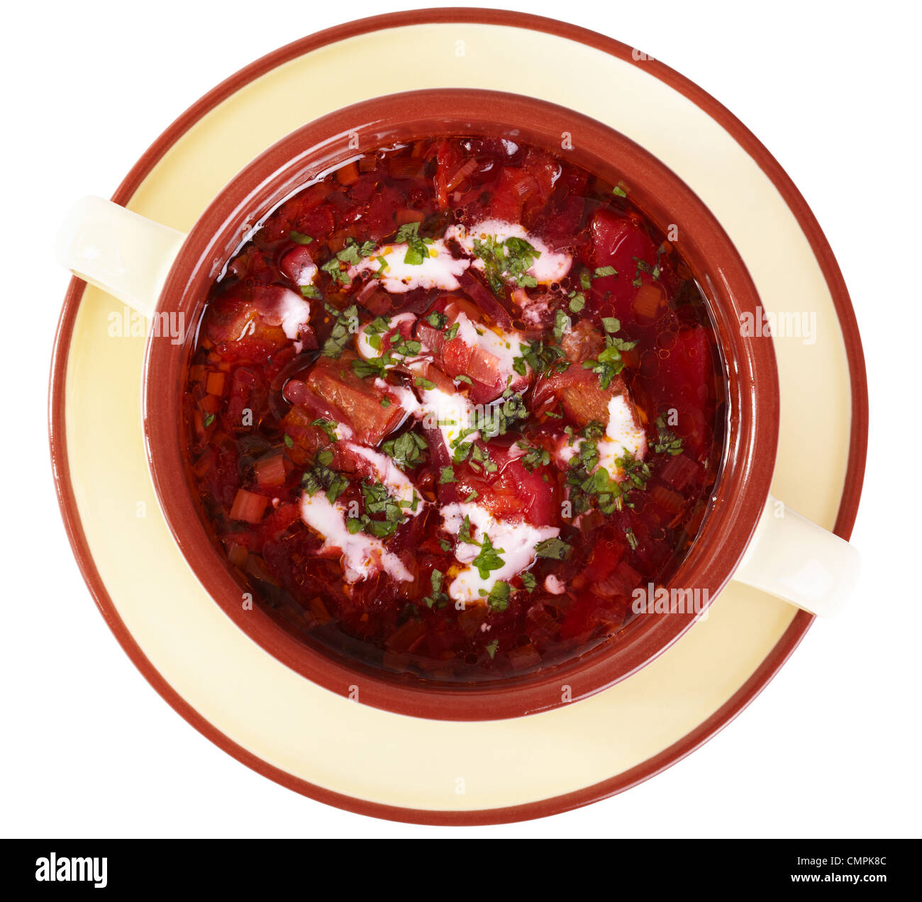 Borscht top view hi-res stock photography and images - Alamy