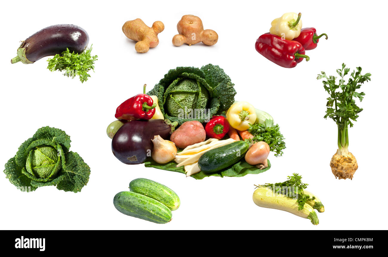 Fresh vegetables collection Stock Photo - Alamy