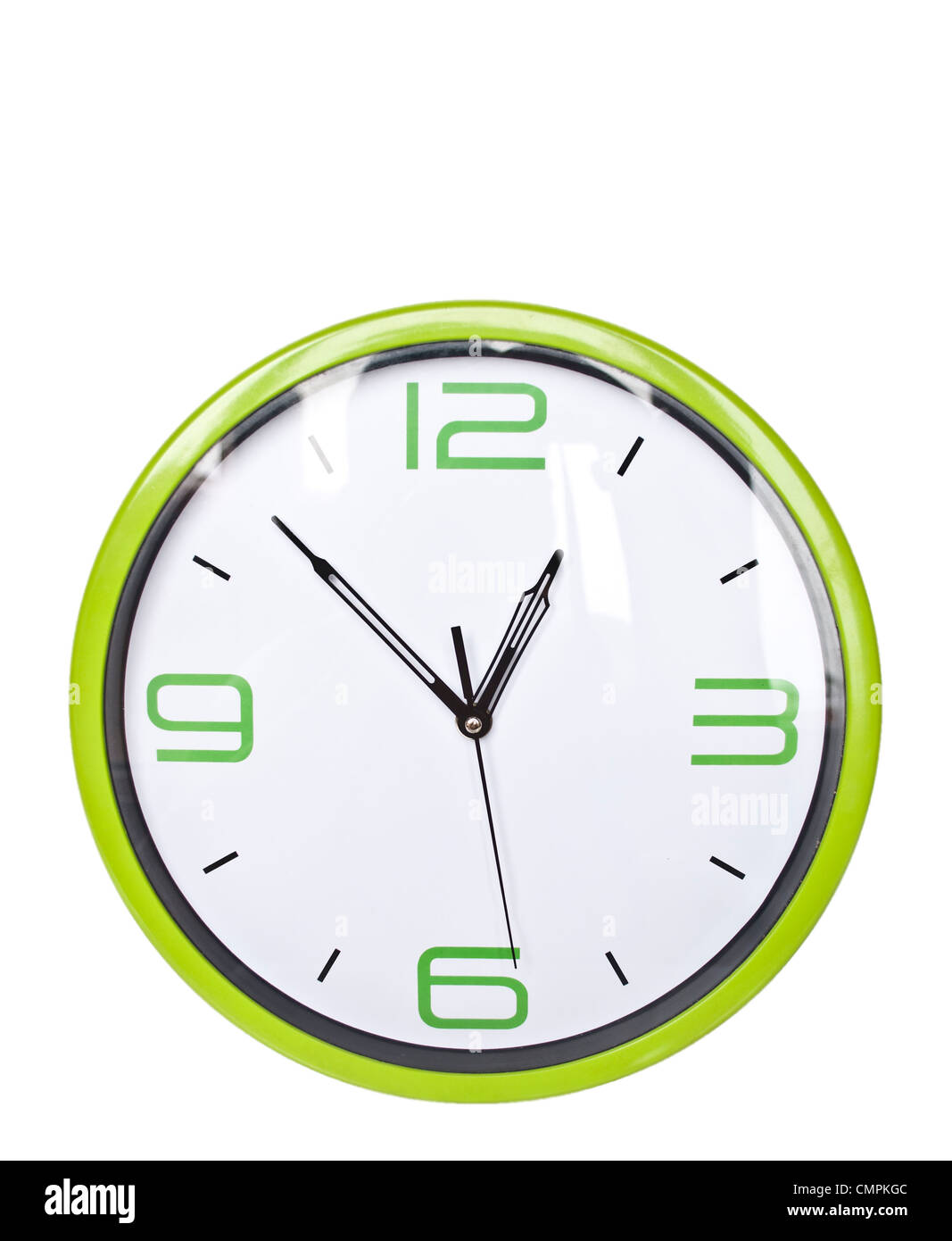 Retro green wall clock Stock Photo - Alamy