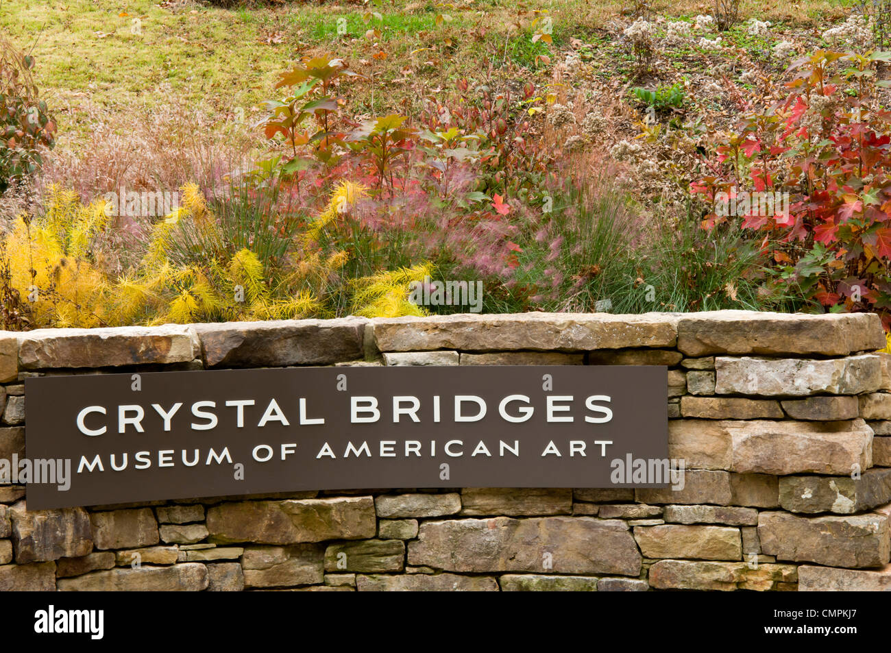 Trails and grounds of the Crystal Bridges Museum of American Art in ...