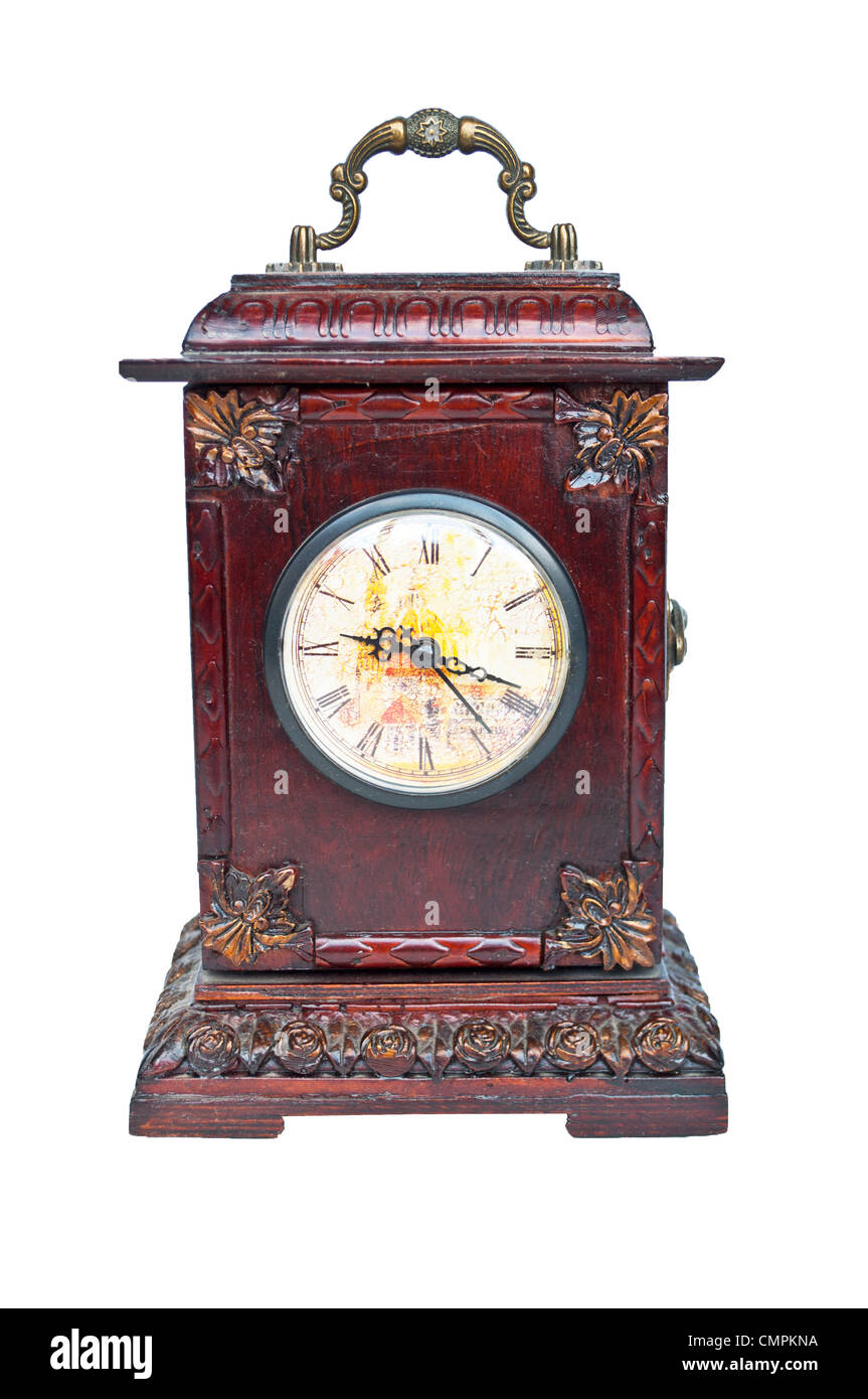 Old antique clock isolated hi-res stock photography and images - Alamy