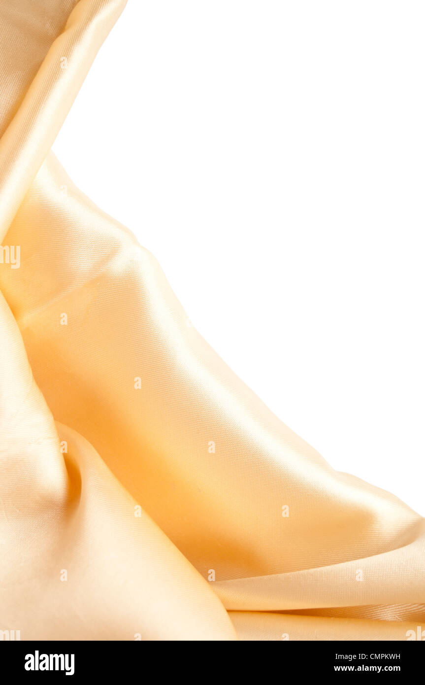 Natural Yellow silk isolated on white Stock Photo - Alamy