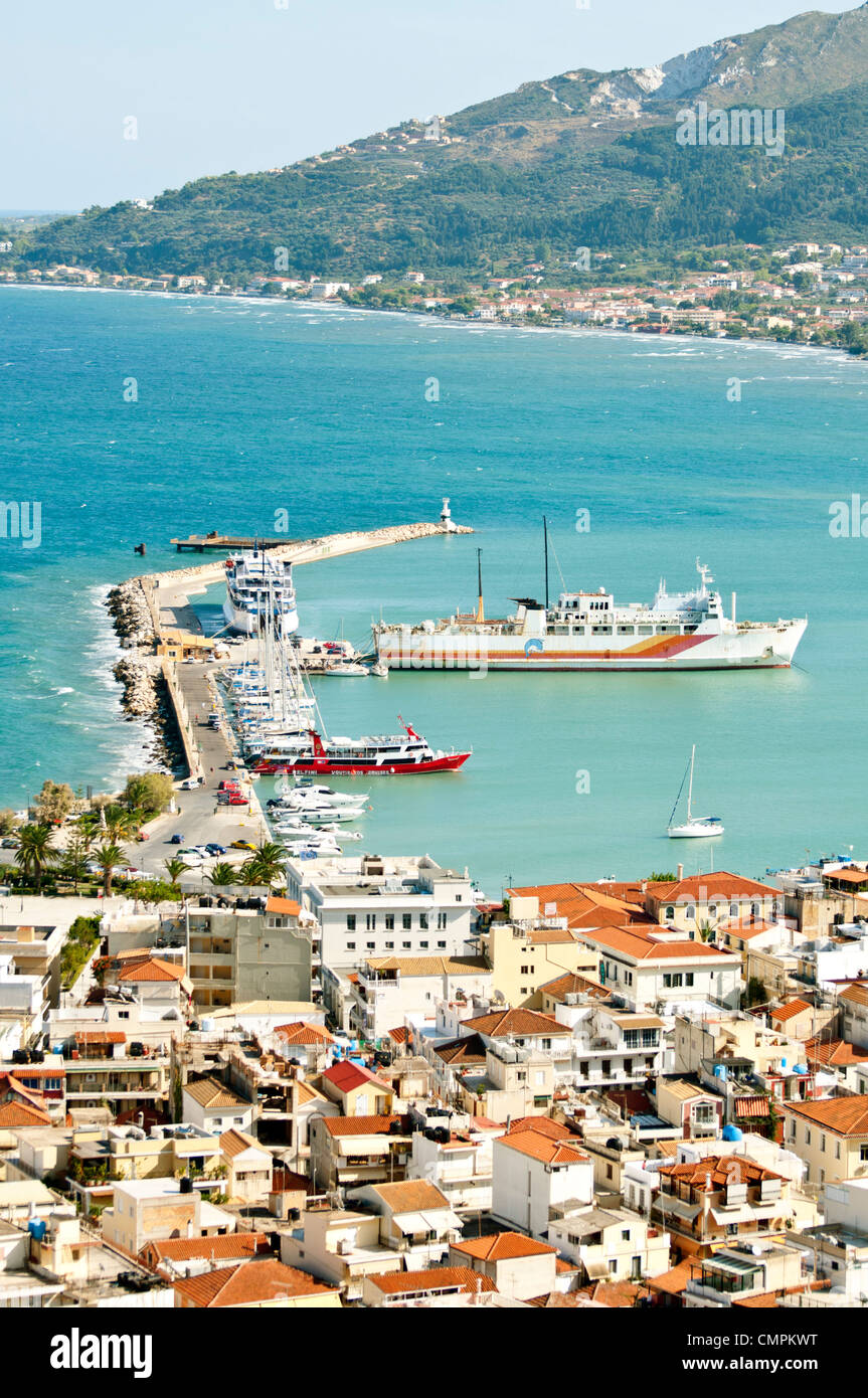 Zante town port Stock Photo - Alamy