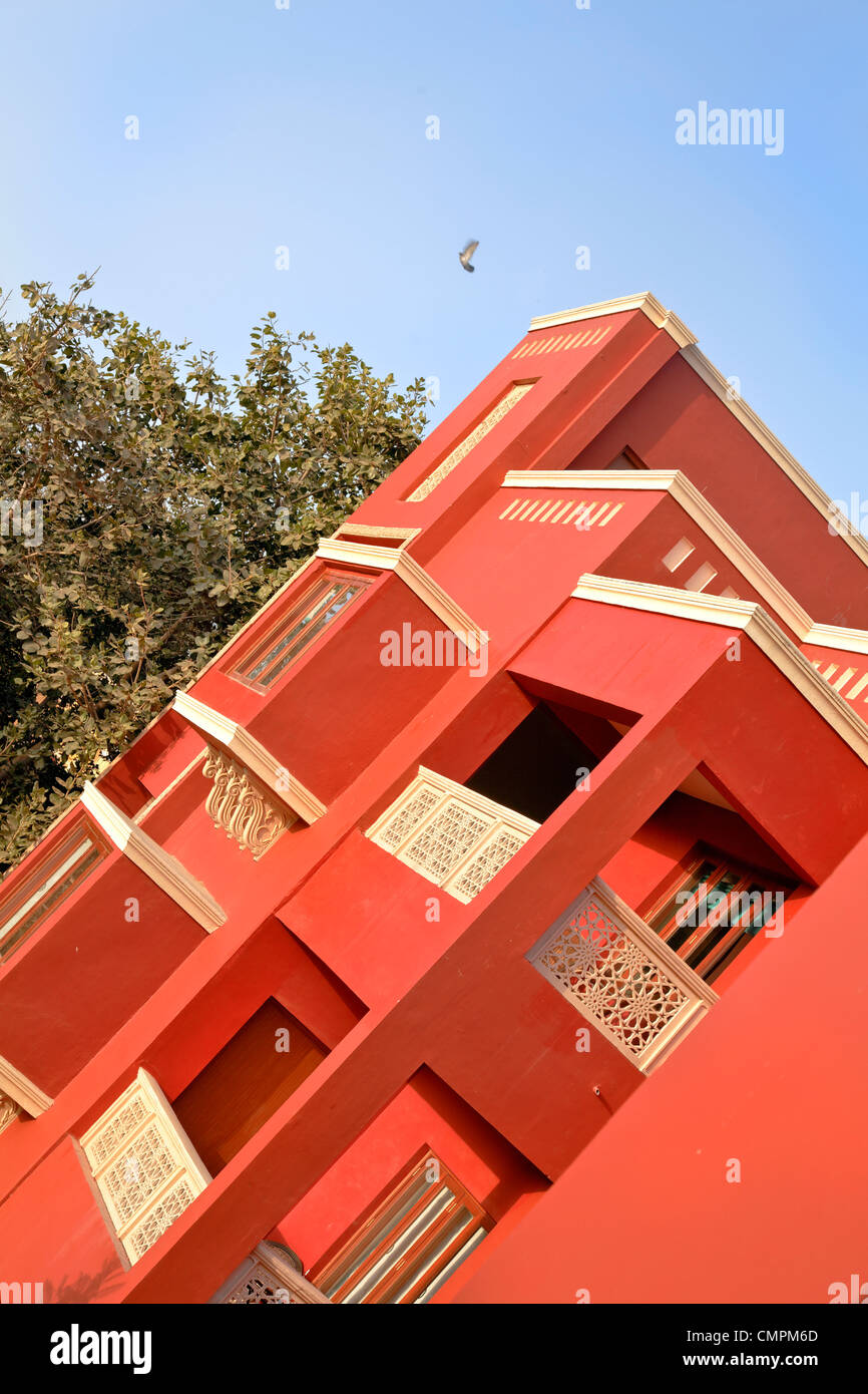 Rajasthan India, colorful building shapes and patterns against flight ...