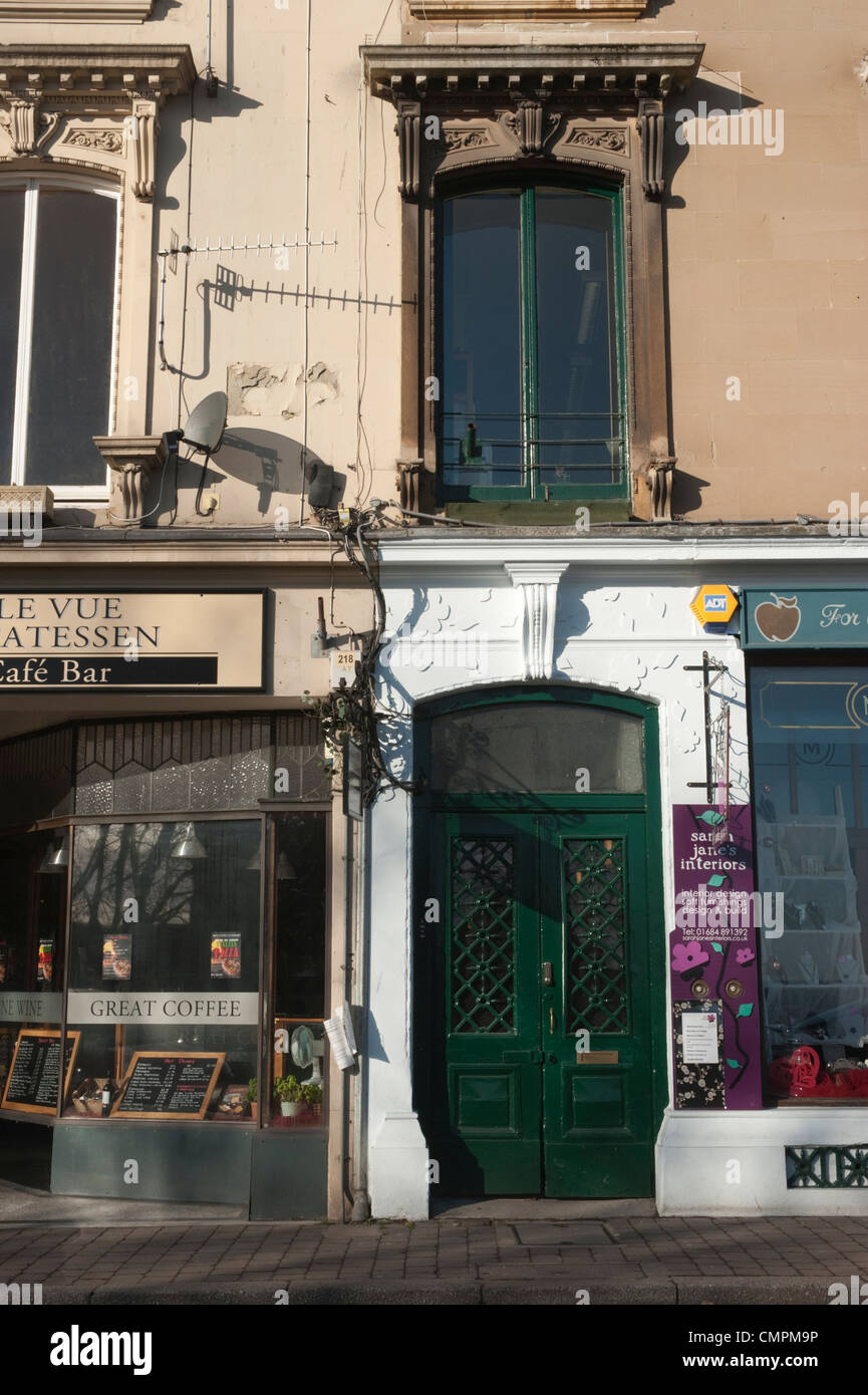 Windows and doors at Belle View Terrace at Great Malvern Stock Photo ...