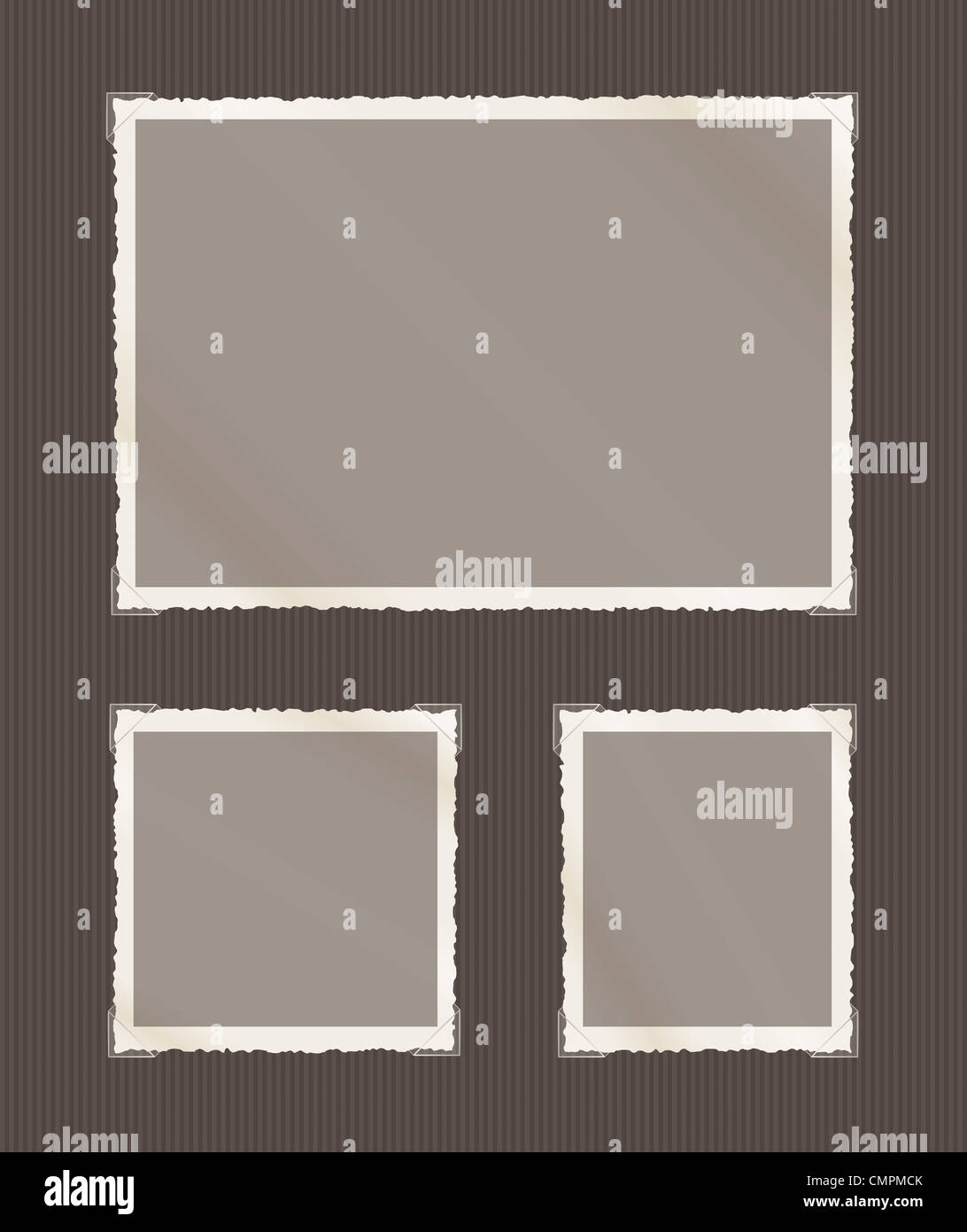 Photographs with rough fading edges, transparent corners including ...