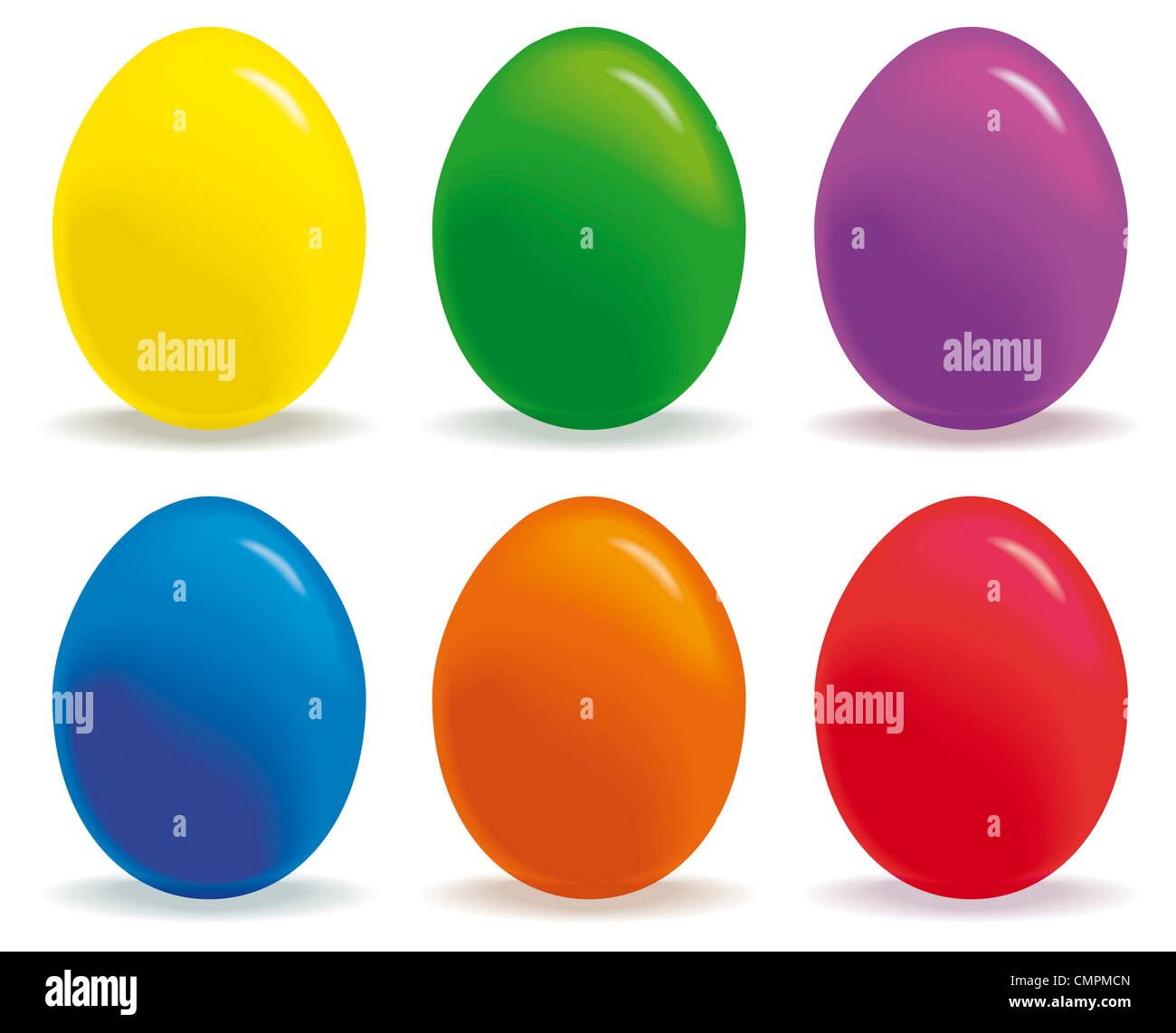 A group of brightly colored eggs Stock Photo - Alamy