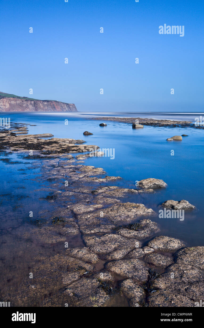 Boggle Hole and Robin Hood's Bay on a sunny winter's day, Yorkshire ...
