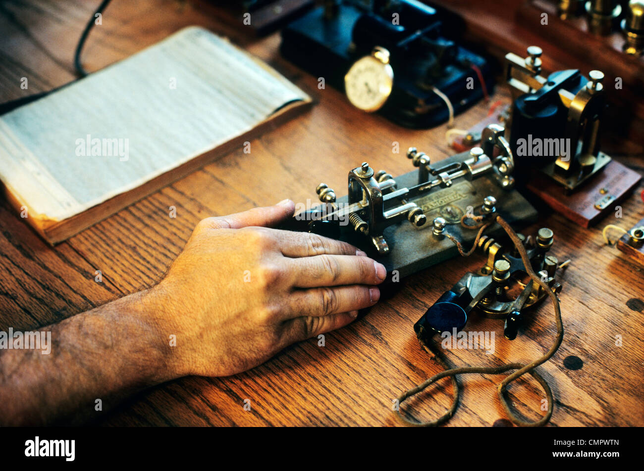 Morse code operator hi-res stock photography and images - Alamy