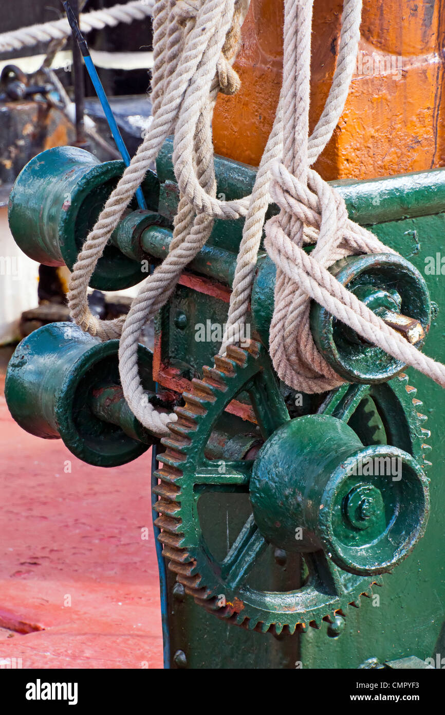 Barge boat winch hi-res stock photography and images - Alamy