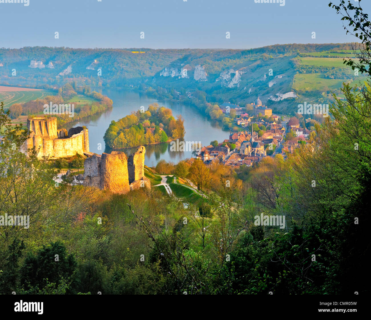 FRANCE, NORMANDY, LES ANDELYS, CHATEAU GAILLARD, RIVER SEINE, Eure Stock Photo - Alamy