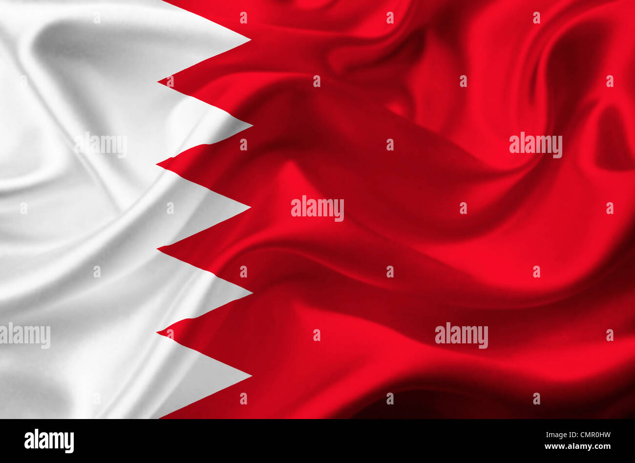 Bahrain waving flag Stock Photo - Alamy
