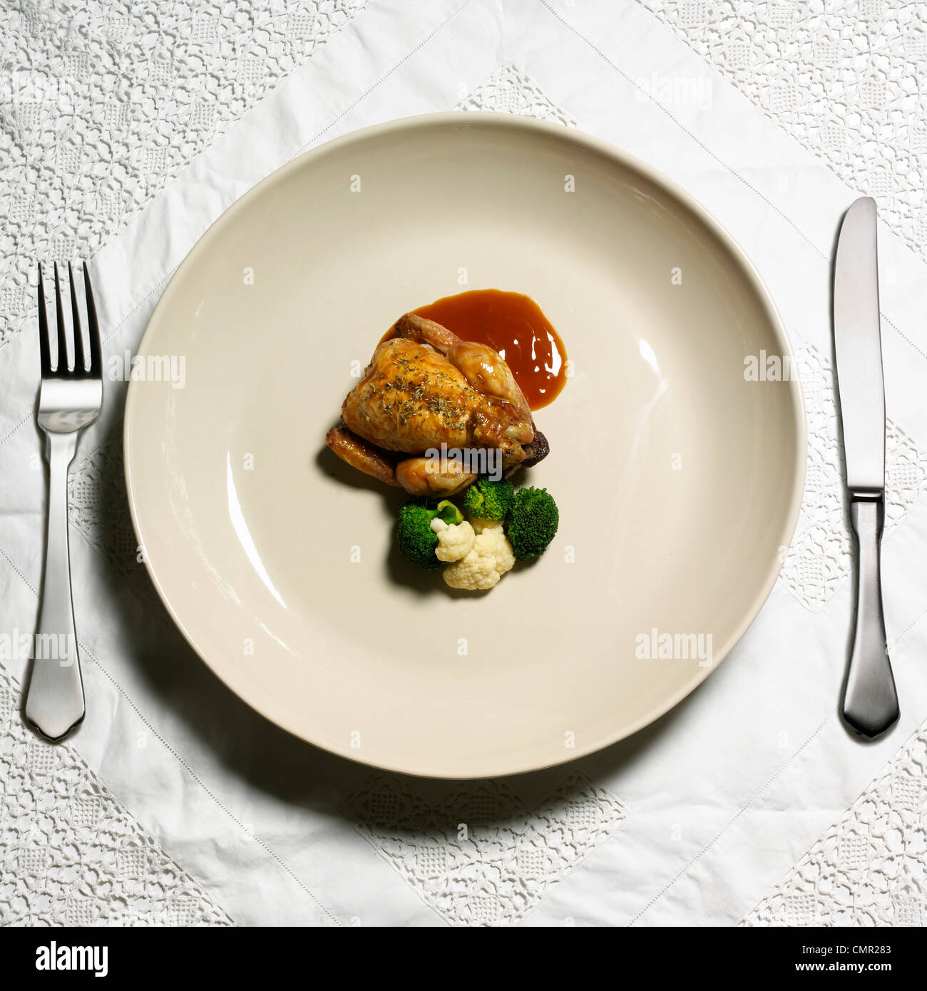 Roast chicken vegetables aerial hi-res stock photography and images - Alamy