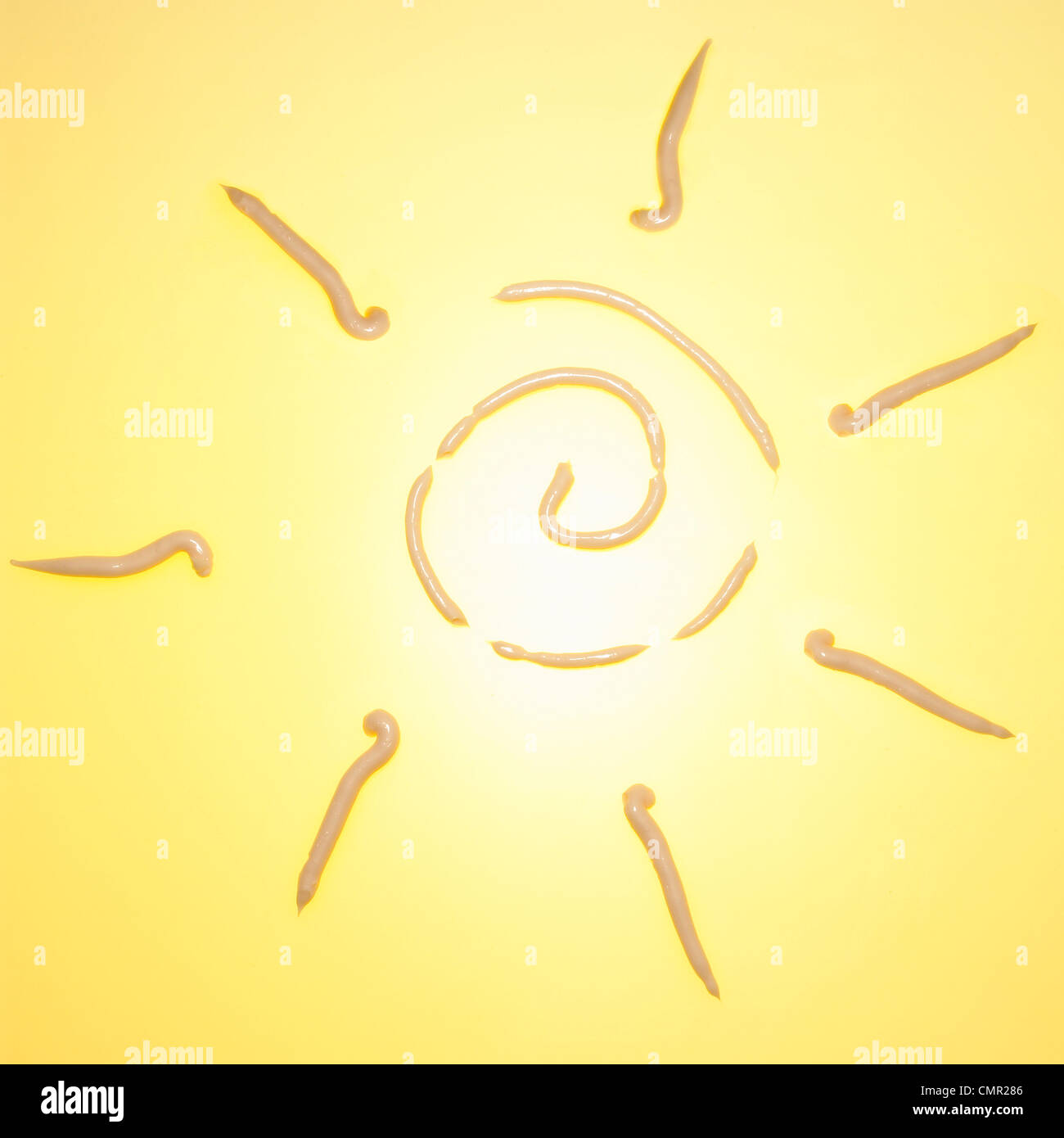 sun cream sunny swirl Stock Photo - Alamy